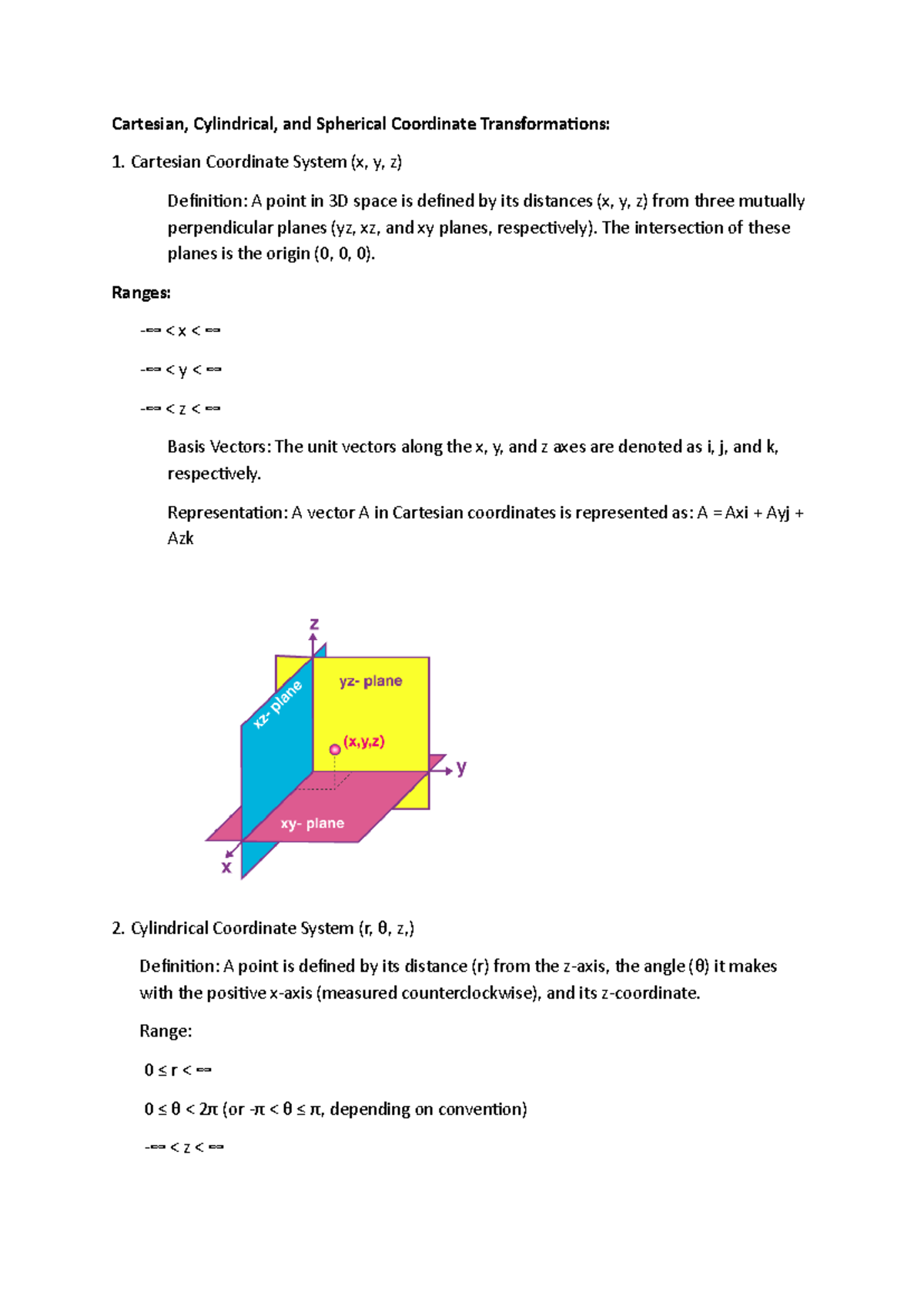 Unit 1: Coordinate Systems & Transformations (AWP Complete Notes) - Studocu
