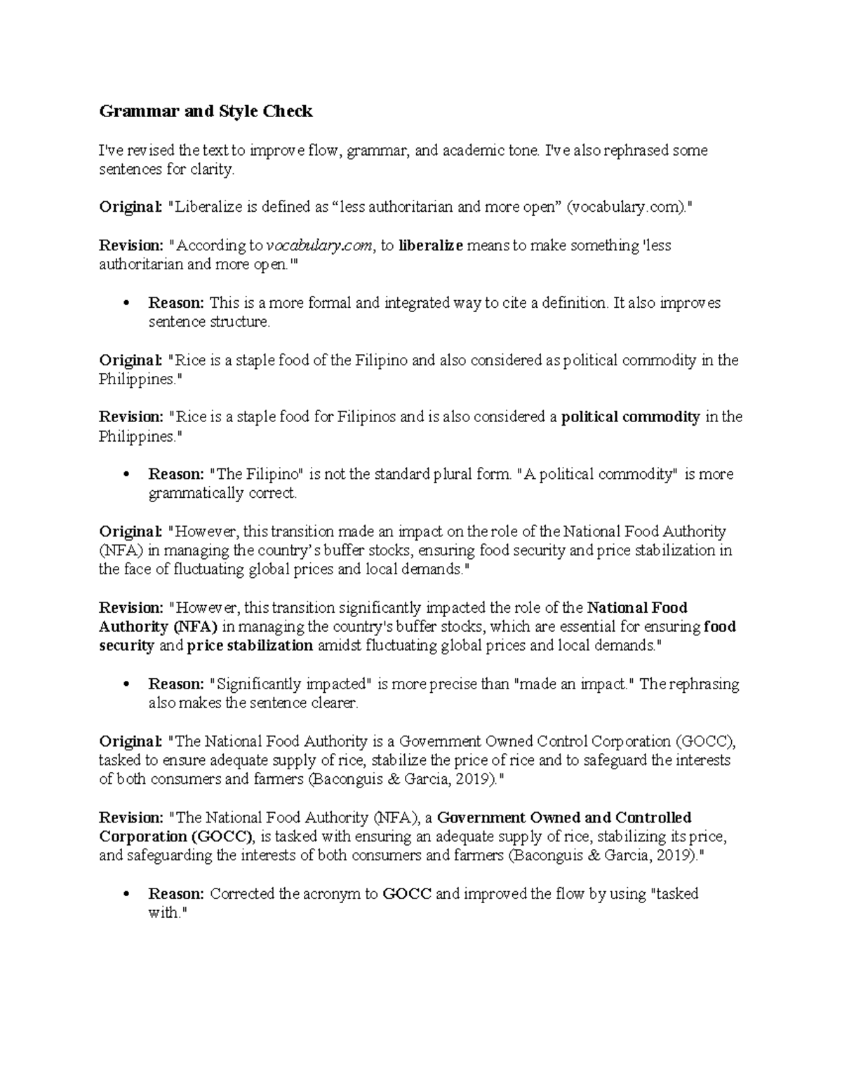 Grammar and Style Check: Enhancing Clarity in Academic Writing - Studocu