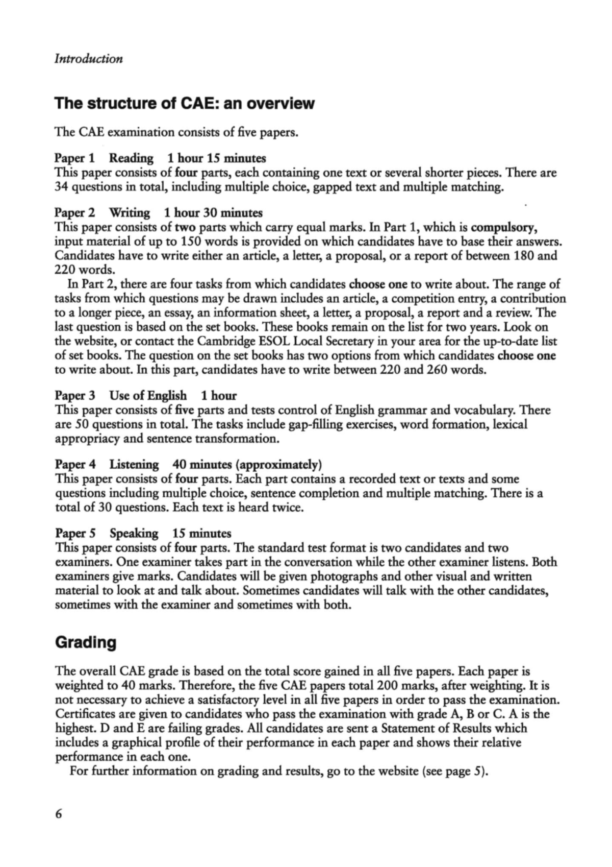 CAE 1 2008 Test 1 Reading - Ngôn ngữ anh - Studocu