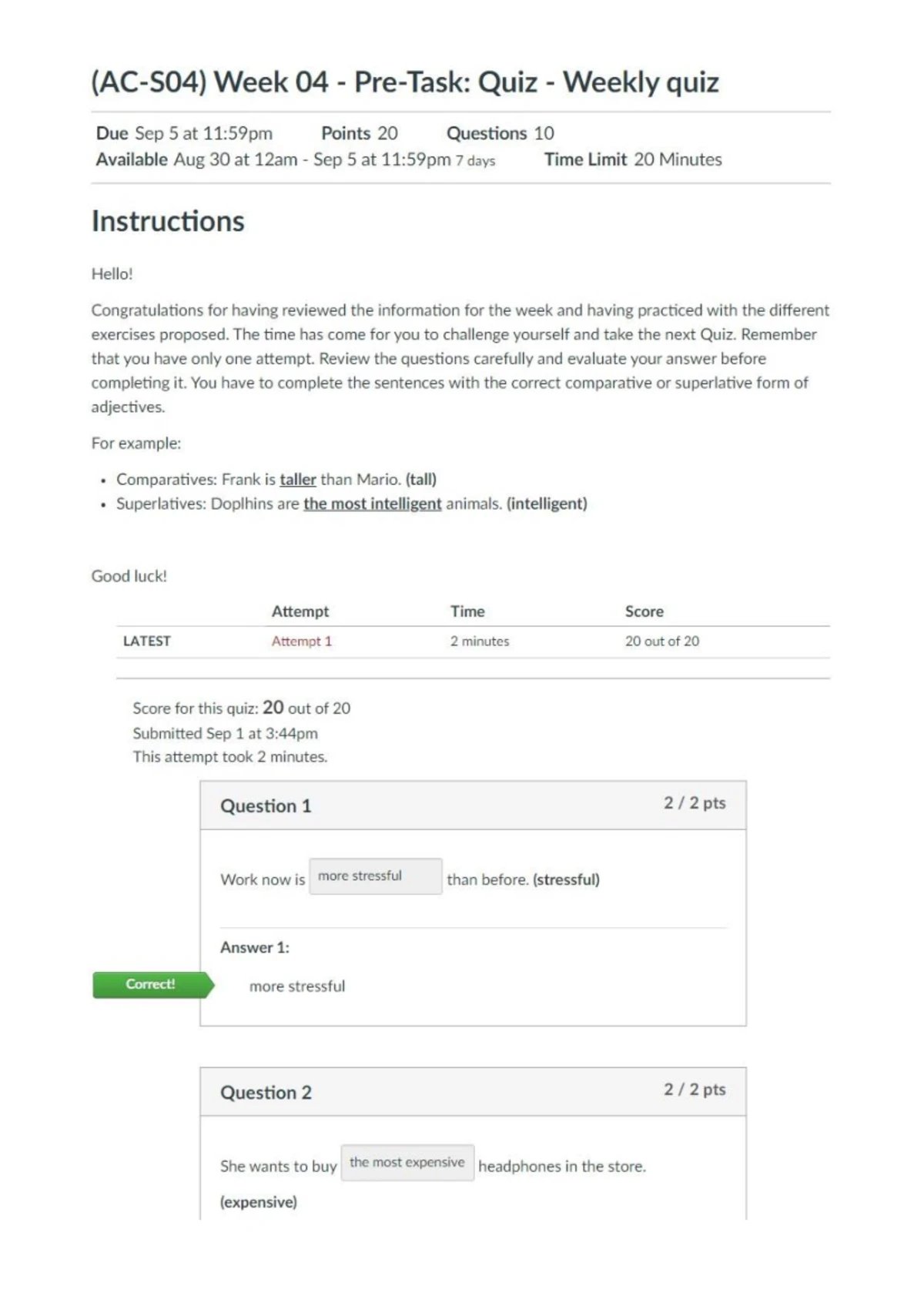 (AC-S06) Week 06 - Pre-Task Quiz: Vocabulary Questions & Answers - Studocu