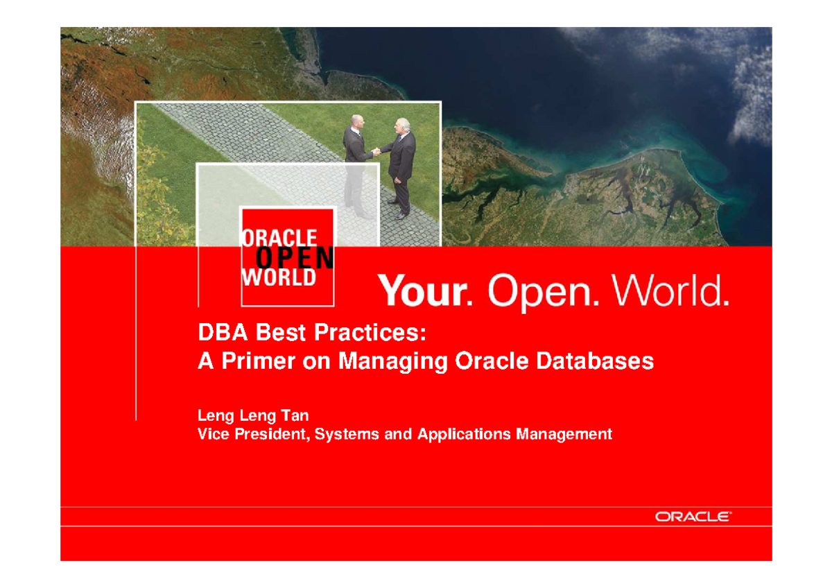 DBA Best Practices: Managing Oracle Databases Effectively - Studocu
