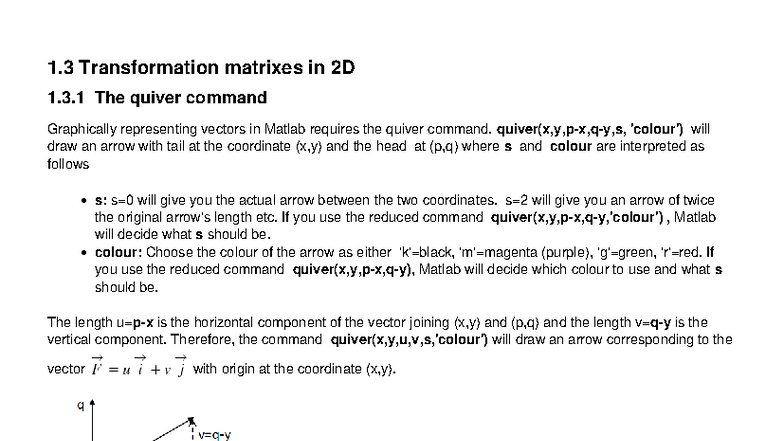 Transformation Matrices in 2D: Quiver Command & Vertex Matrices (MEM11A ...