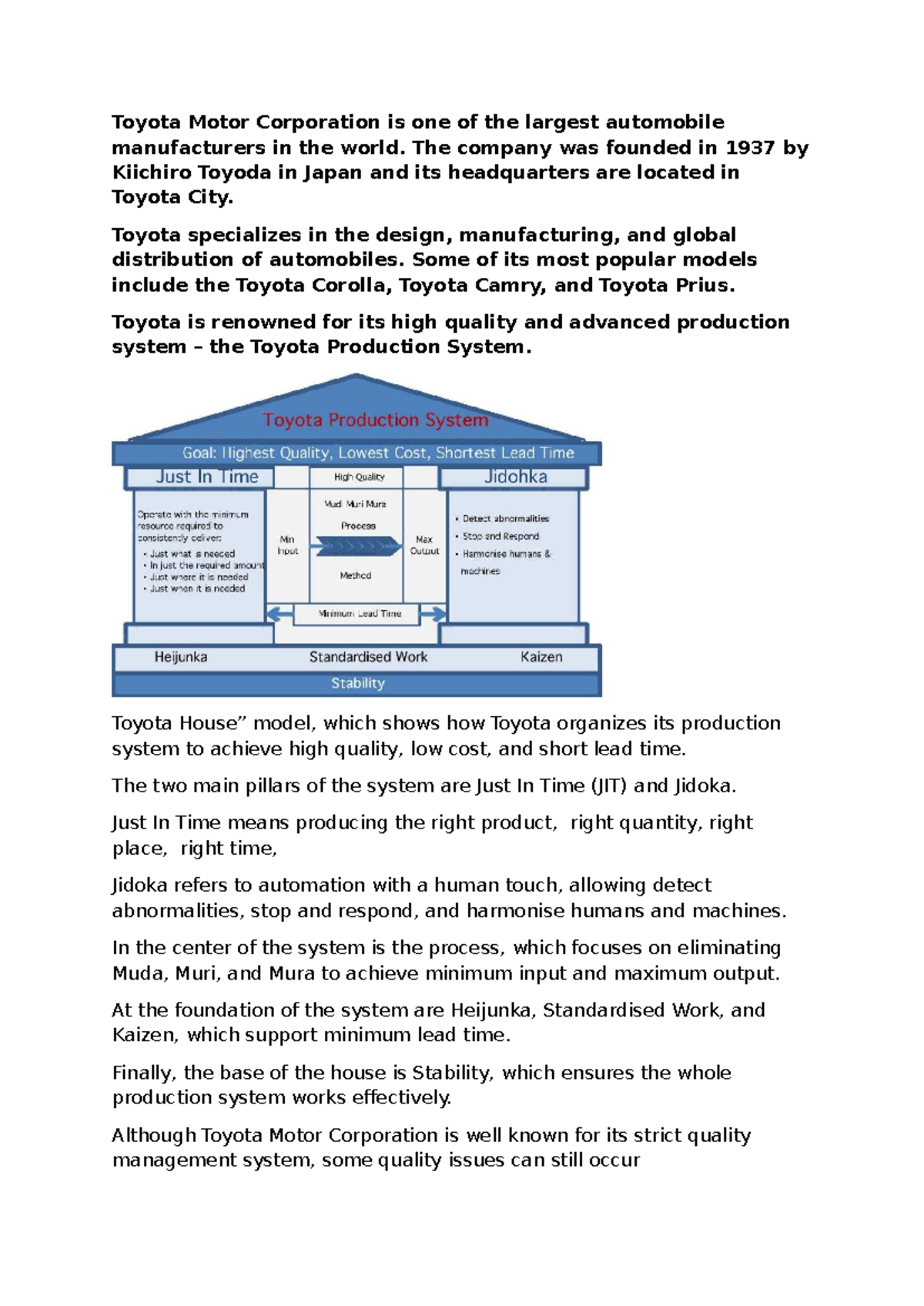 TT QTCL - Toyota Production System and Quality Management Insights ...