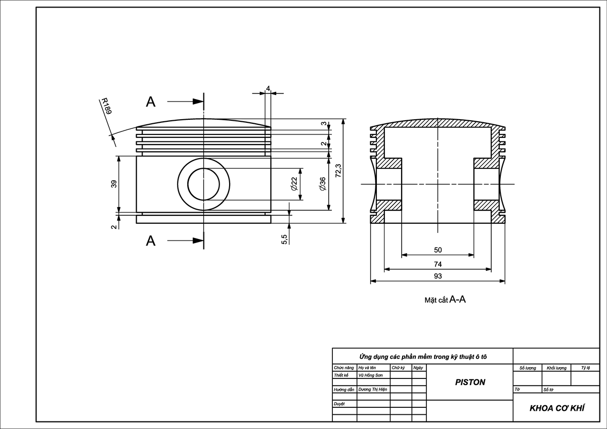 Piston Specifications and Design - Course R189 - Studocu