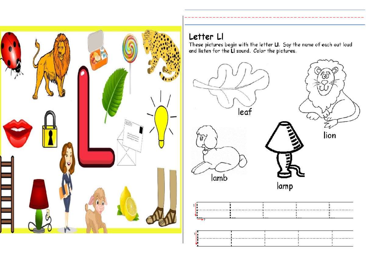 Letter Ll: Activities for Learning the LI Sound - Studocu