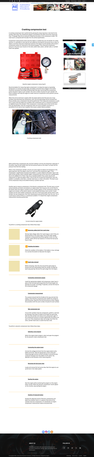Cylinder power balance test - Auto Edu - Test procedure - Cylinder ...
