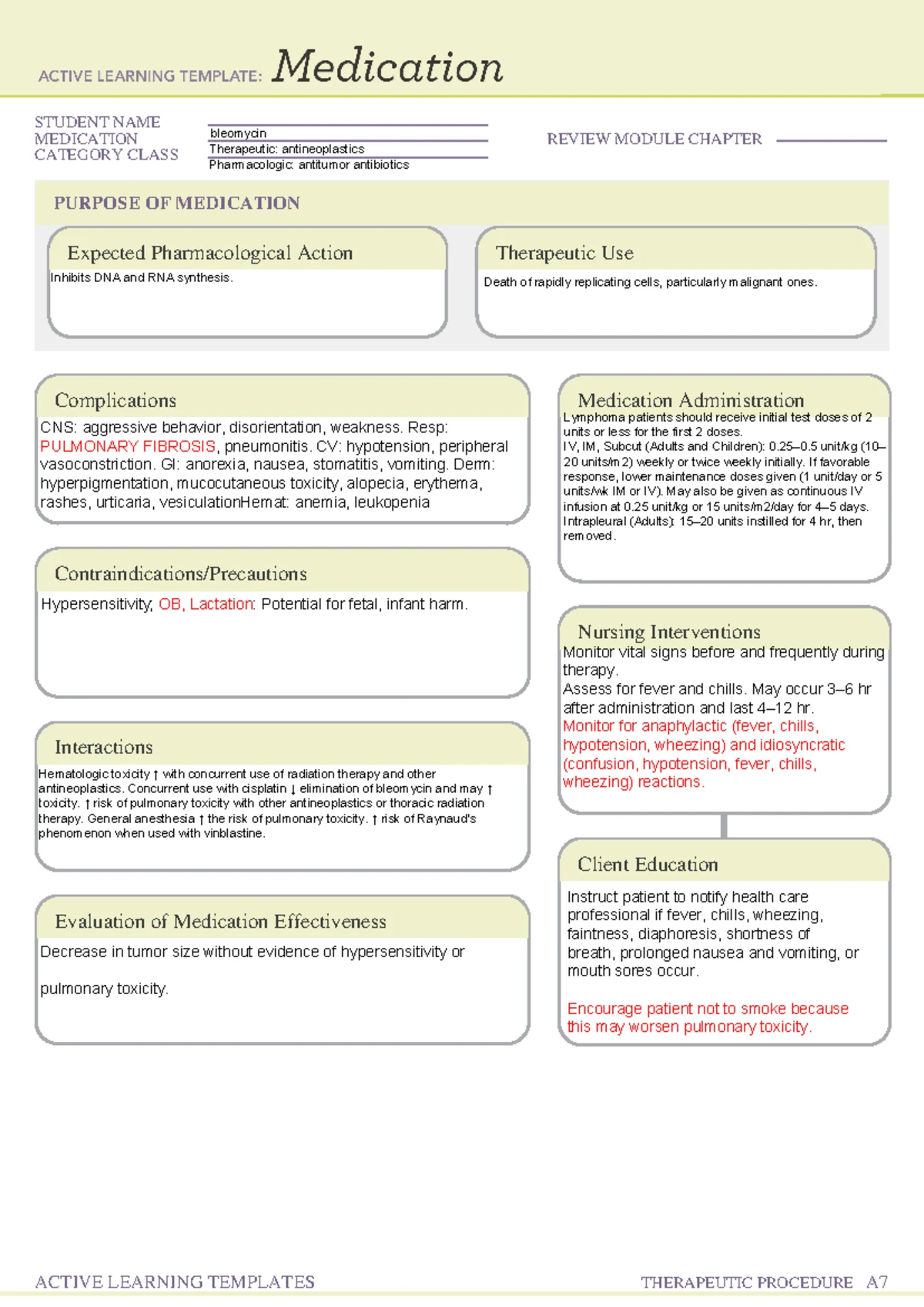 Pravastatin - Medication ATI - ACTIVE LEARNING TEMPLATES THERAPEUTIC ...