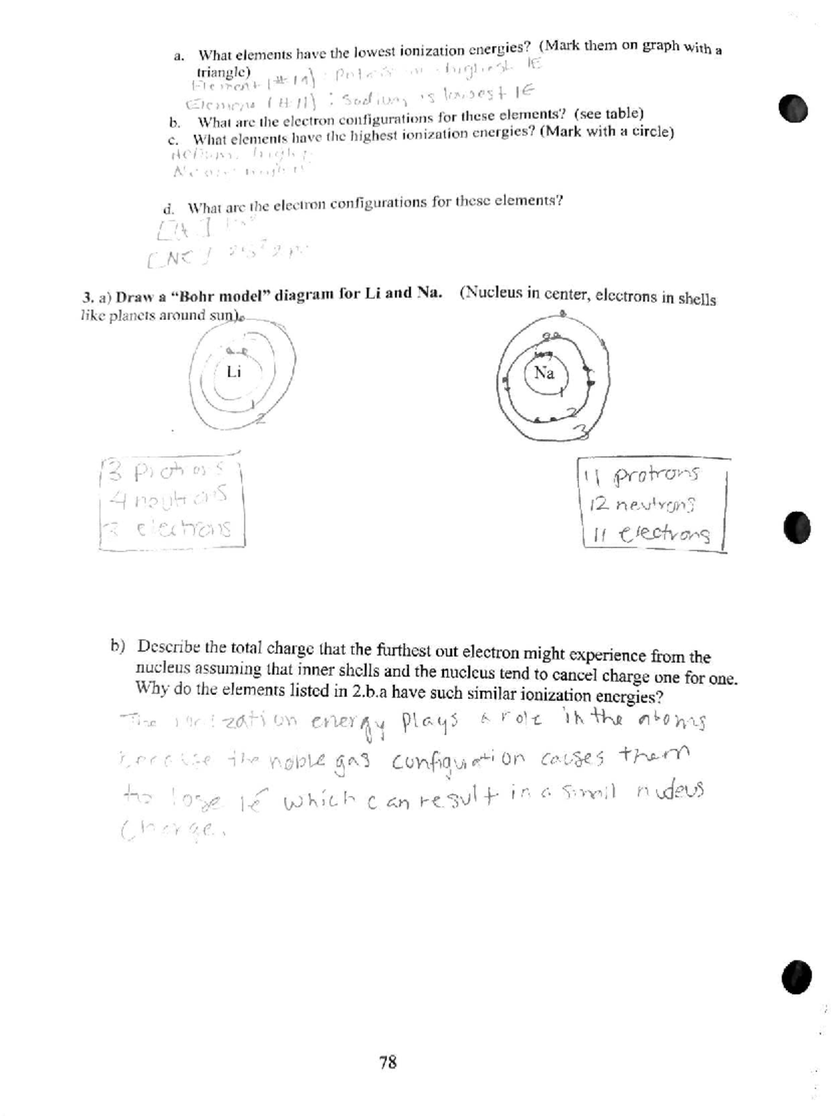 Problem Set 3: Ionization Energies & Electron Configurations - Studocu