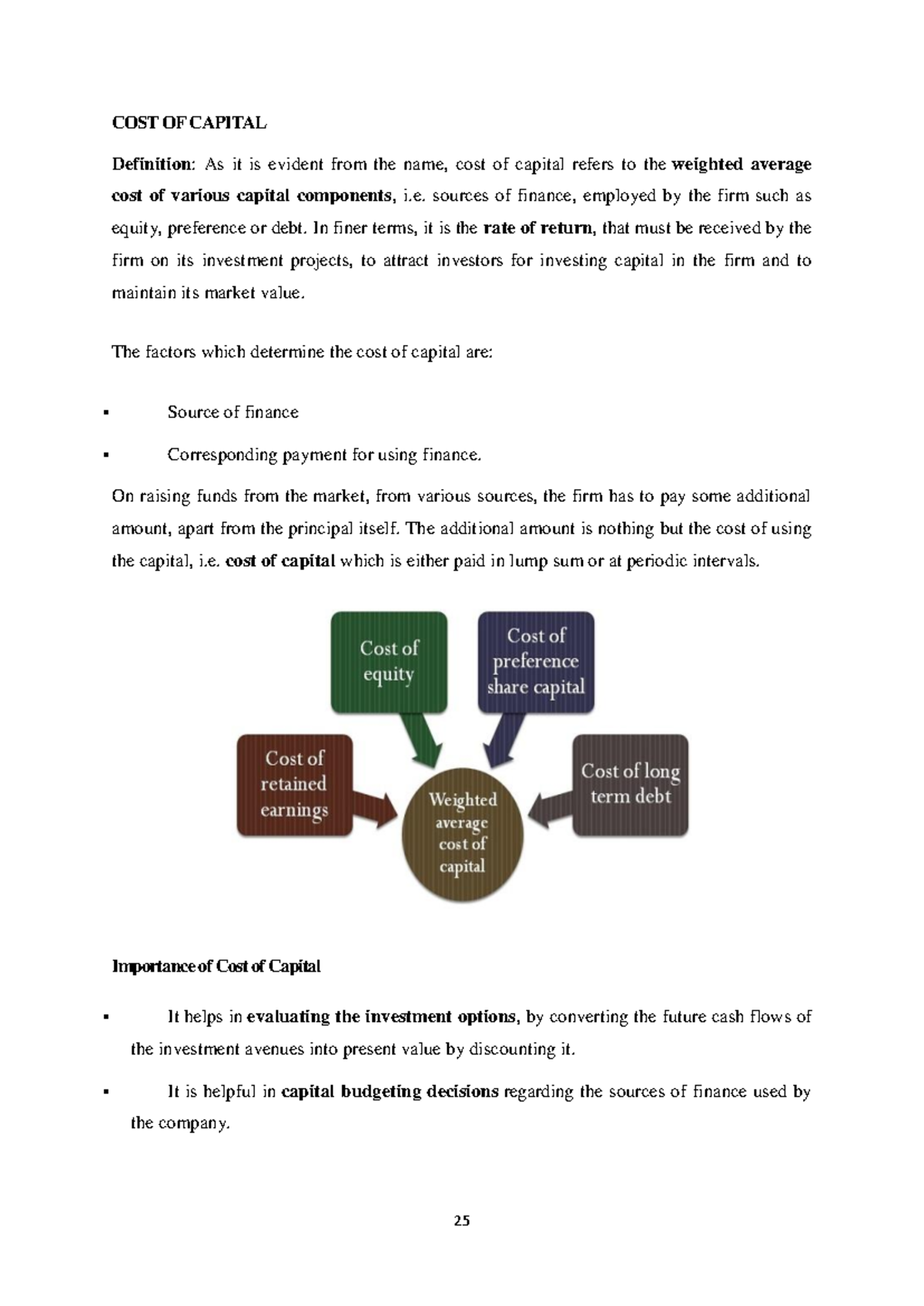 COST 301: Understanding Cost of Capital and Its Importance - Studocu