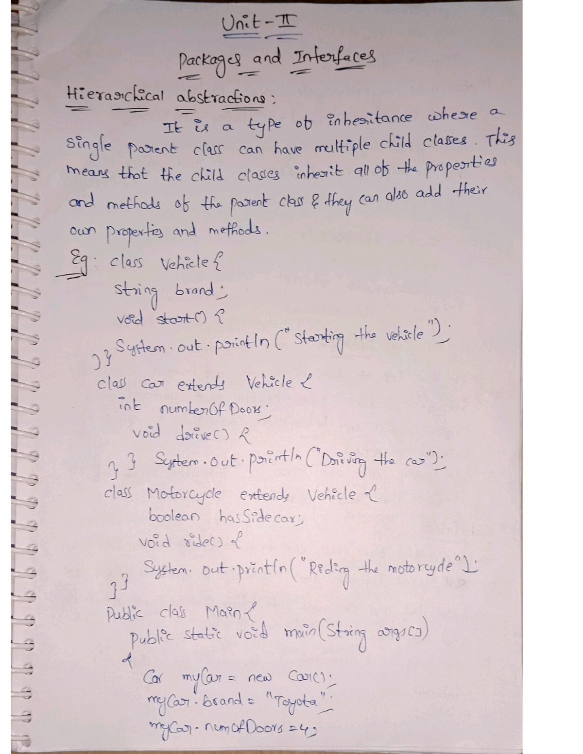 JAVA UNIT-2 - Java is a high-level, object-oriented programming ...