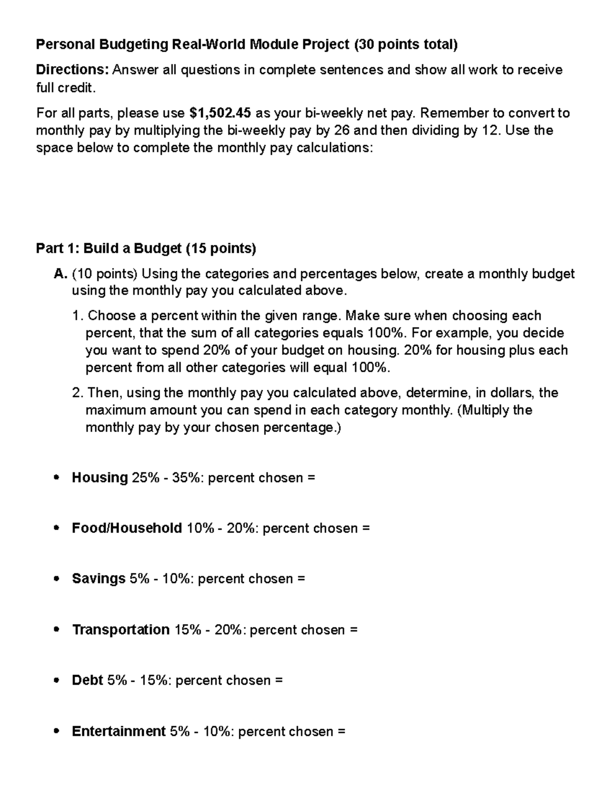 0303 budgeting activity - Personal Budgeting Real-World Module Project ...