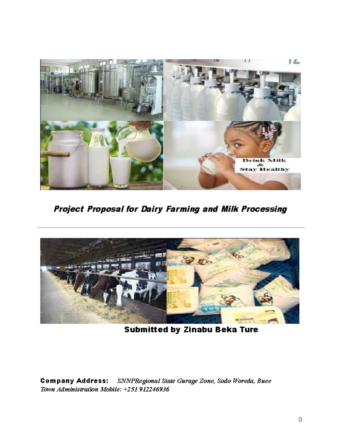 Project Proposal for Dairy Farming & Milk Processing (Dairy 101) - Studocu