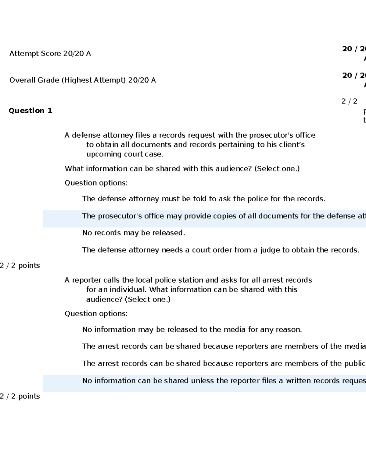 CJ-210 Module Two 2-3 Quiz: Understanding Sentencing Laws - Studocu
