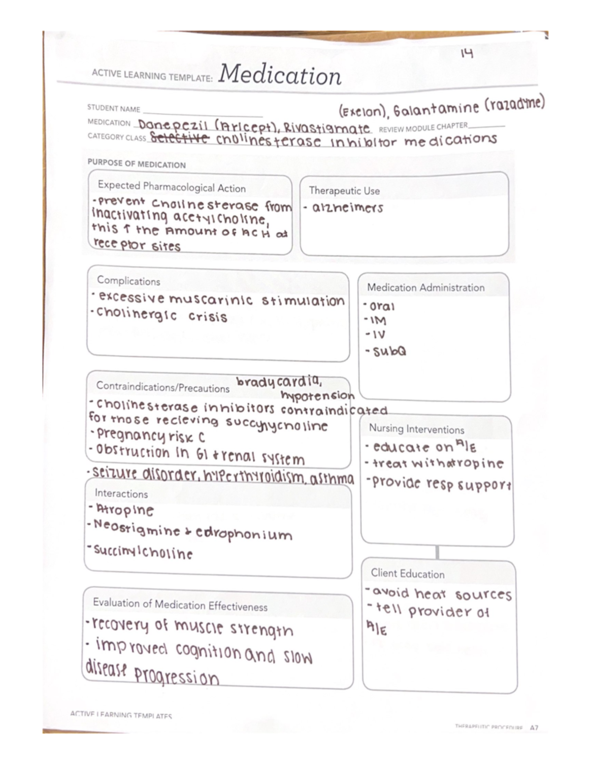 Alt 14 17 - Comprehensive Medication Notes for Study - Studocu
