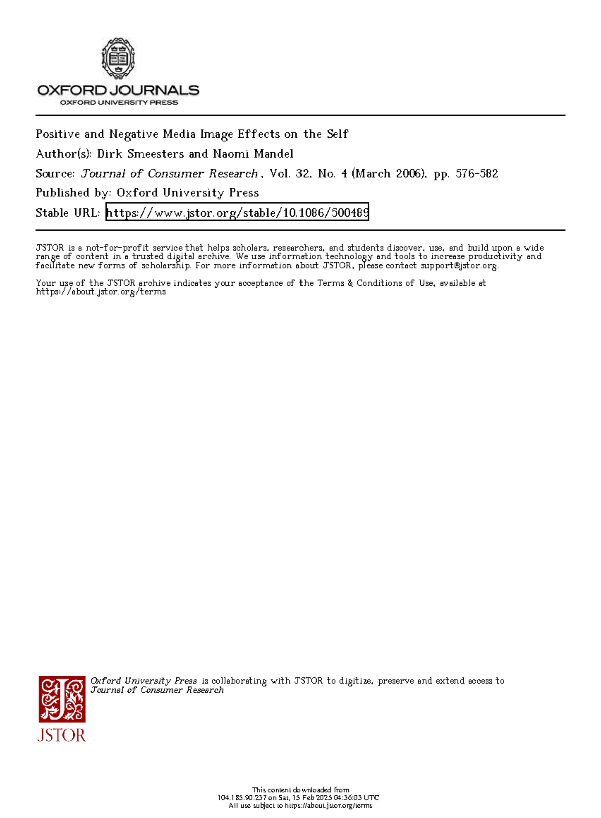 Positive and Negative Effects of Media Images on Self-Esteem Analysis ...
