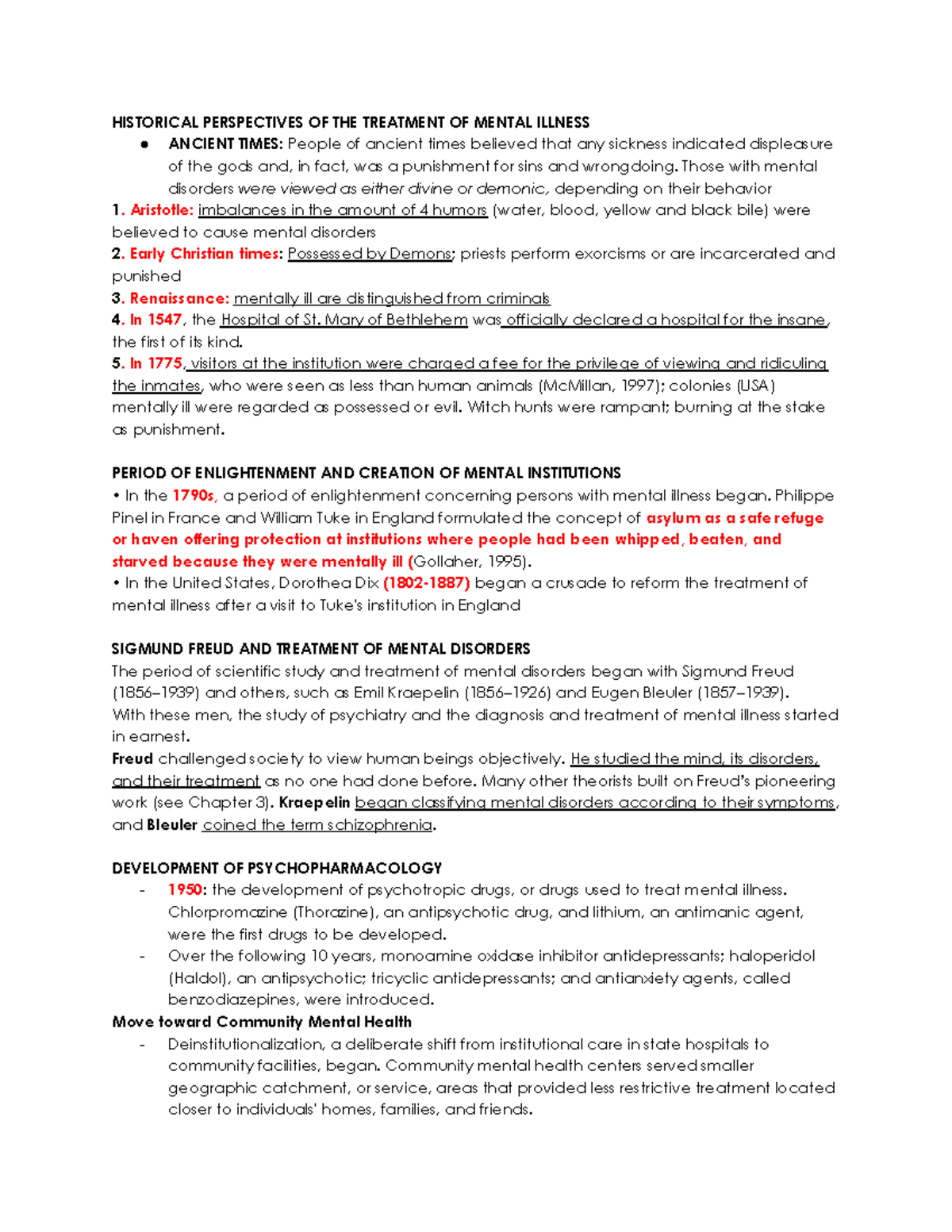 Historical Perspectives on the Treatment of Mental Illness: A Review ...