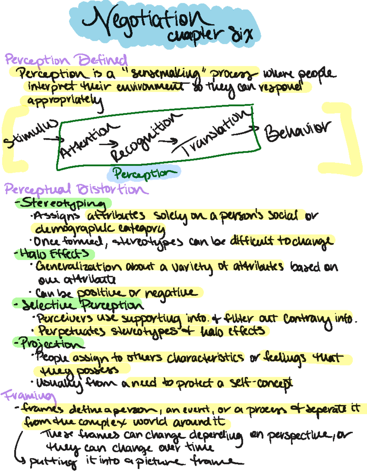 Negotiation 6: Chapter on Perception and Cognitive Biases in ...