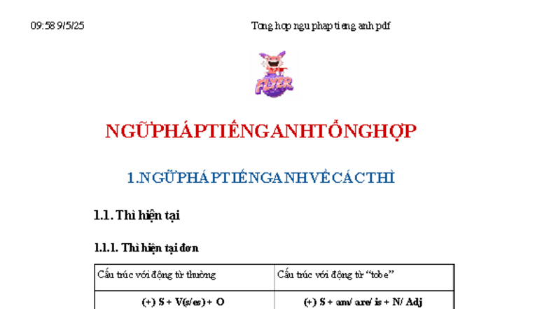 Tổng Hợp Ngữ Pháp Tiếng Anh Cơ Bản PDF - Studocu