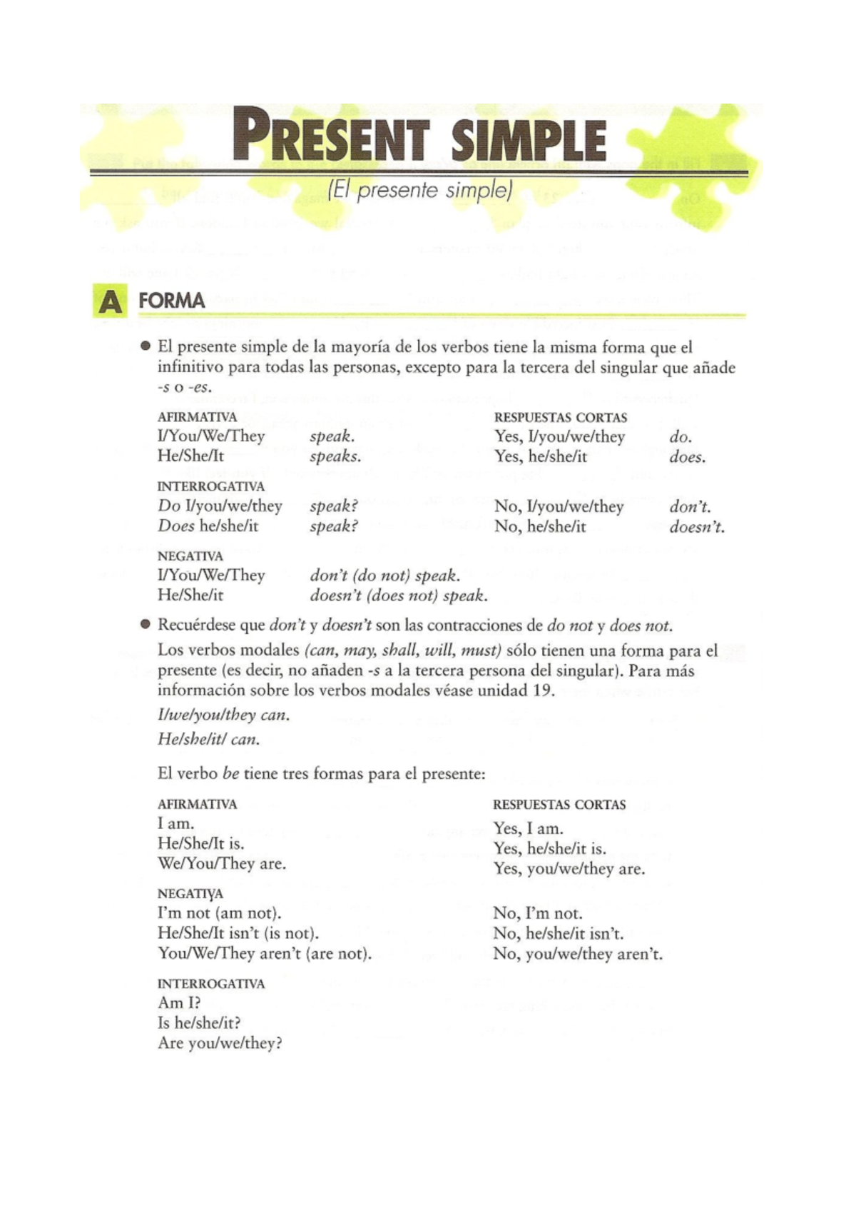 Tareas Y Ejercicios Sobre El Presente Simple Repaso Y Práctica Studocu