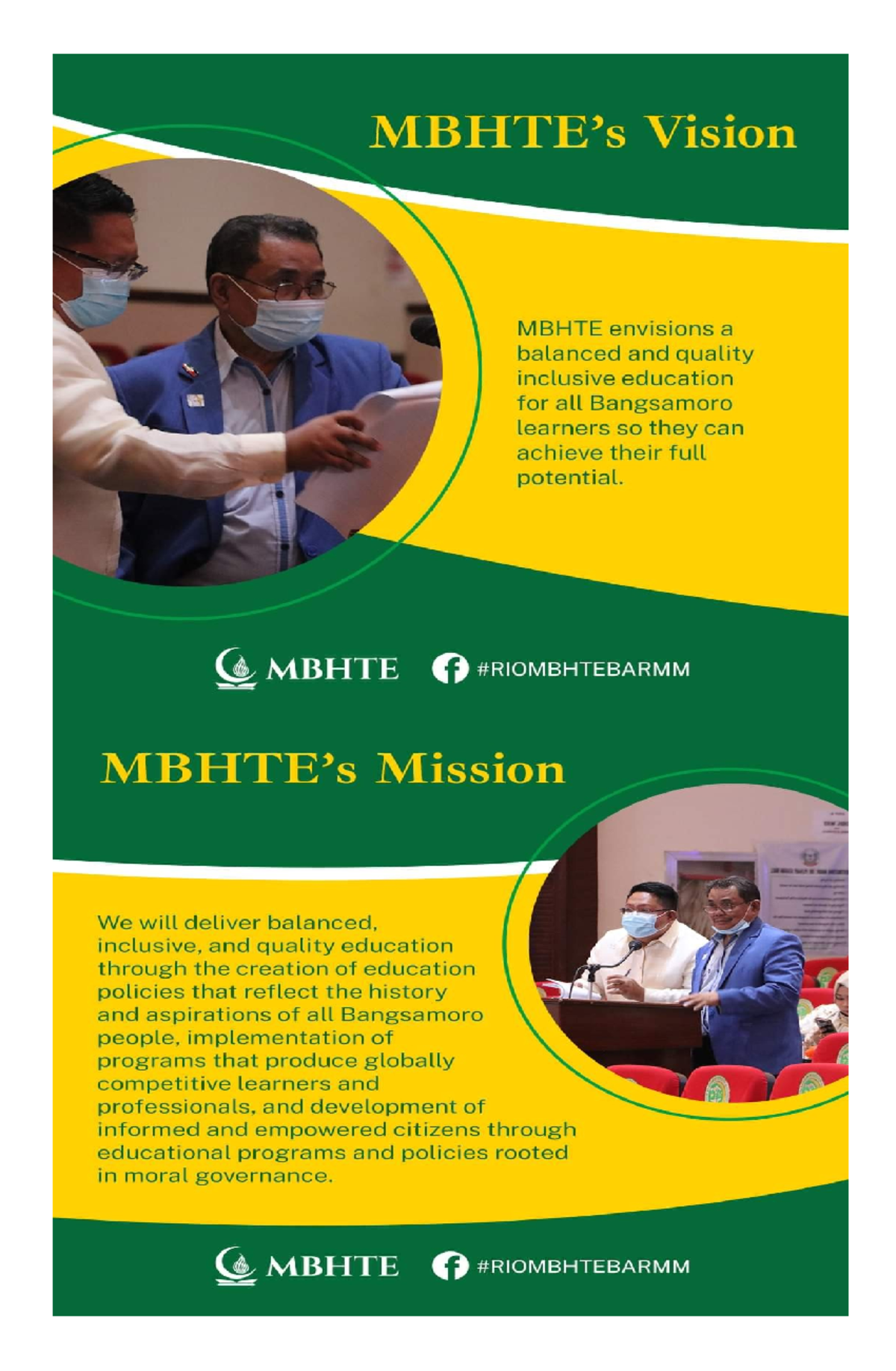 Vision & Mission of MBHTE: Inclusive Education for Bangsamoro - Studocu