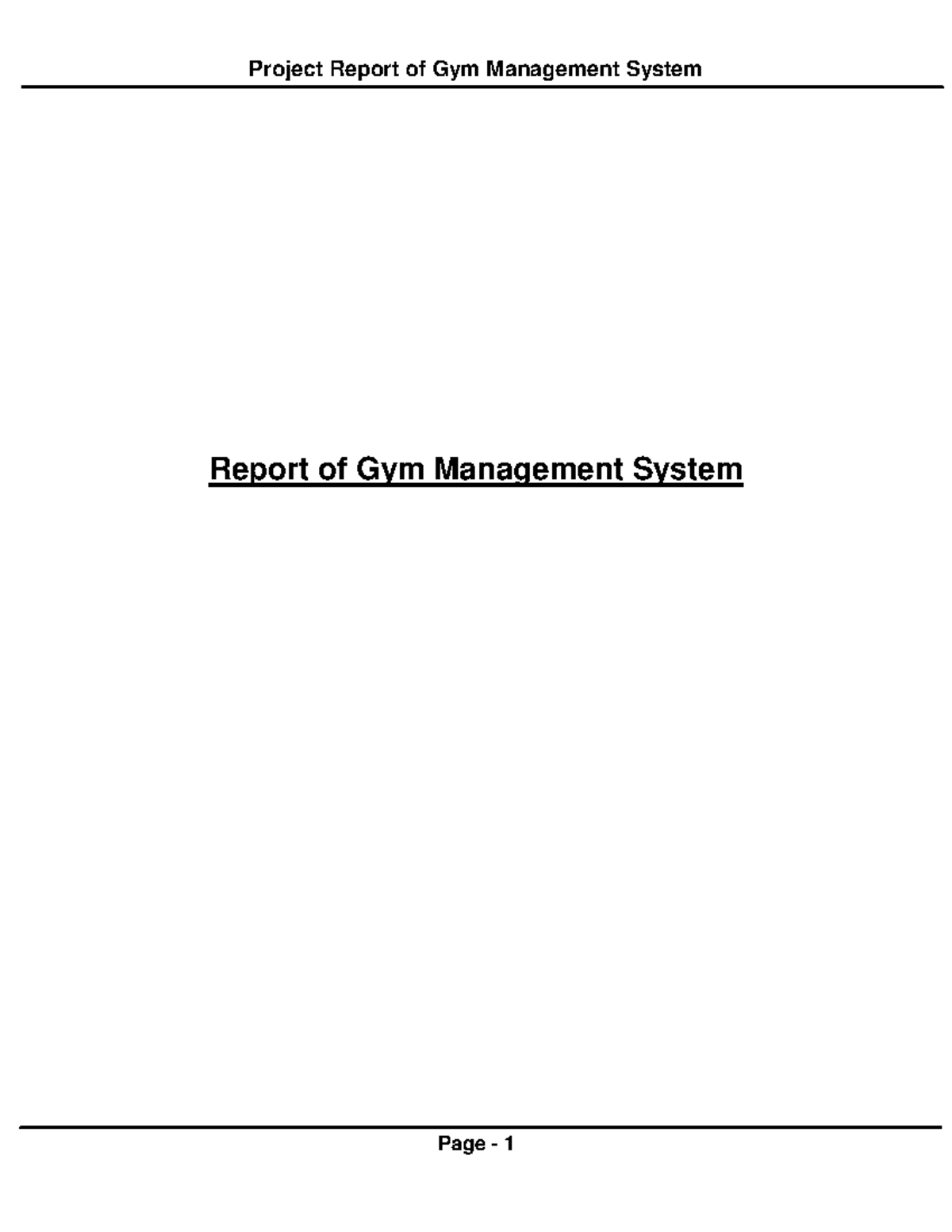 Gym-management-system - Report of Gym Management System Introduction of ...