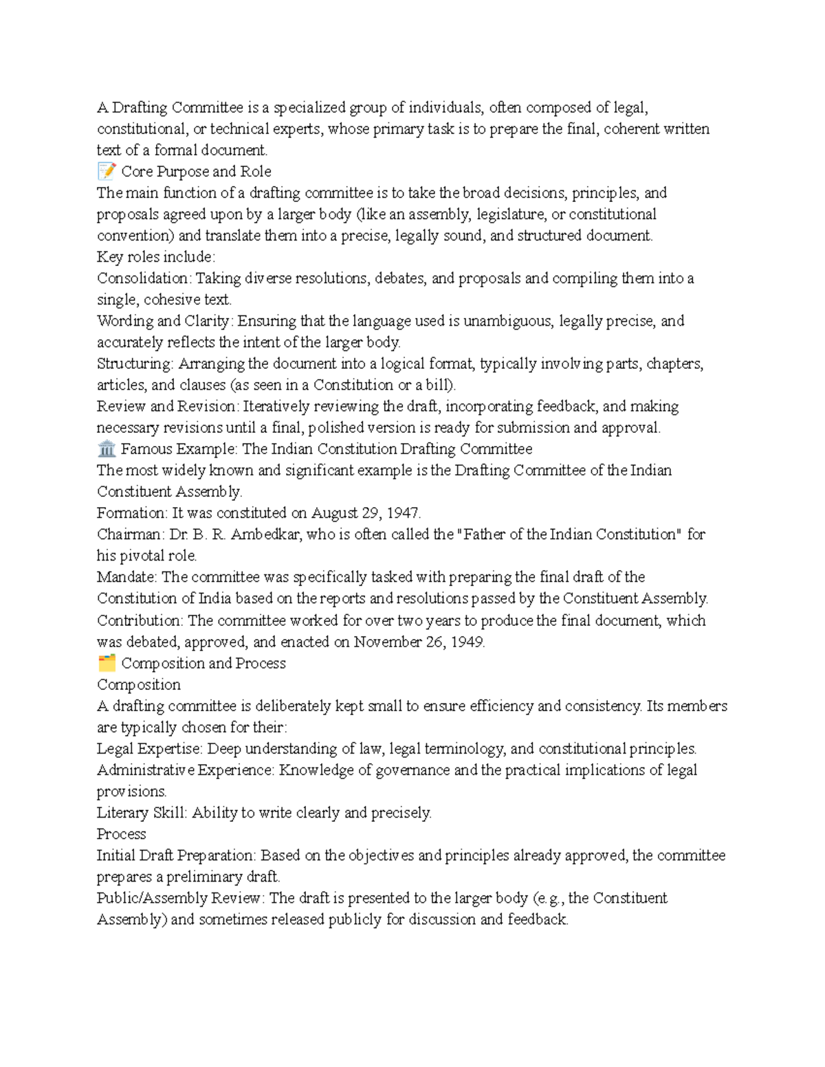 Drafting Committee: Structure, Purpose, and the Indian Constitution ...
