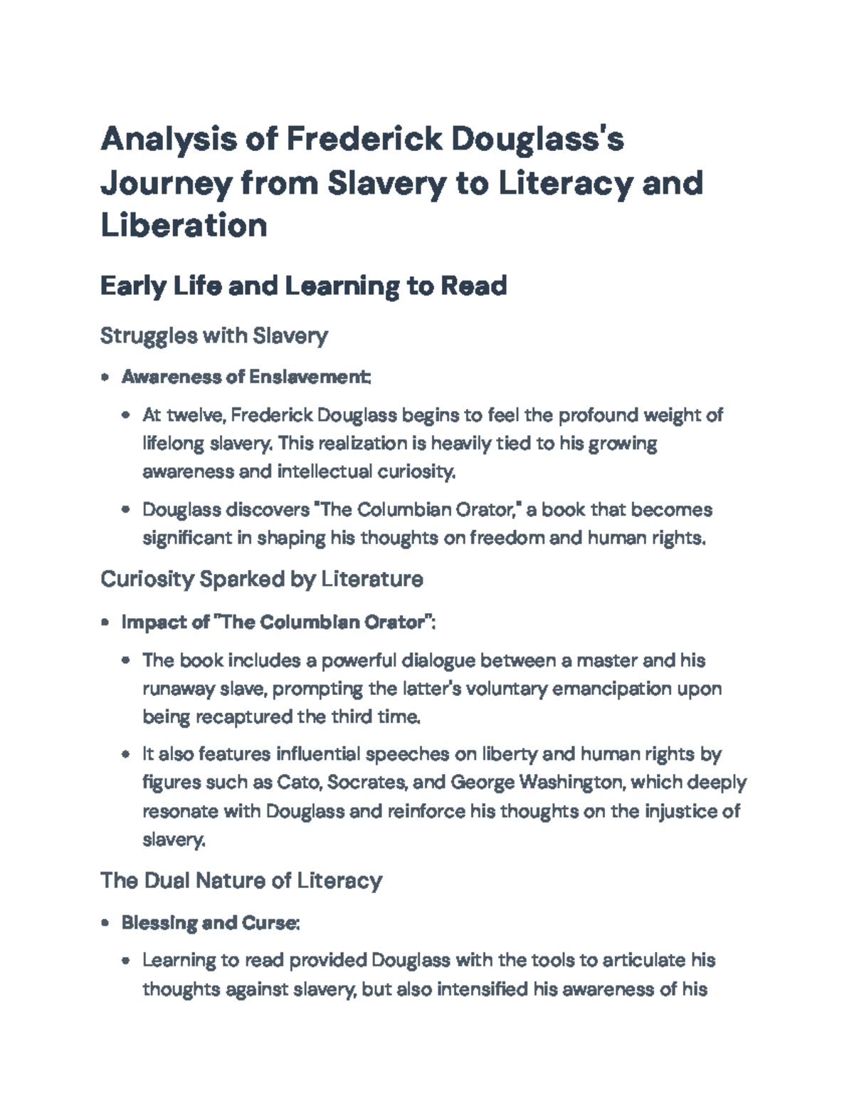 Frederick Douglass: Literacy and the Fight for Freedom in Slavery ...