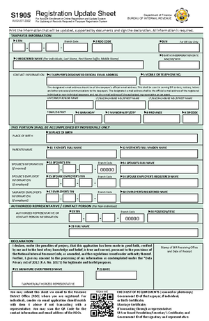 BIR FORM - Pro forma - ANNEX “A1” INCOME PAYEE’S SWORN DECLARATION OF ...