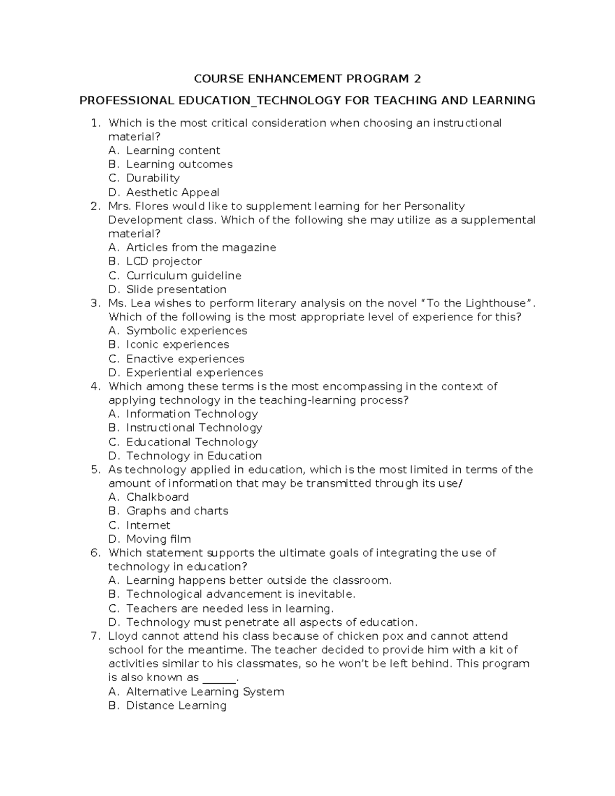 Profed-TTL - Technology for Teaching & Learning Reviewer - Studocu