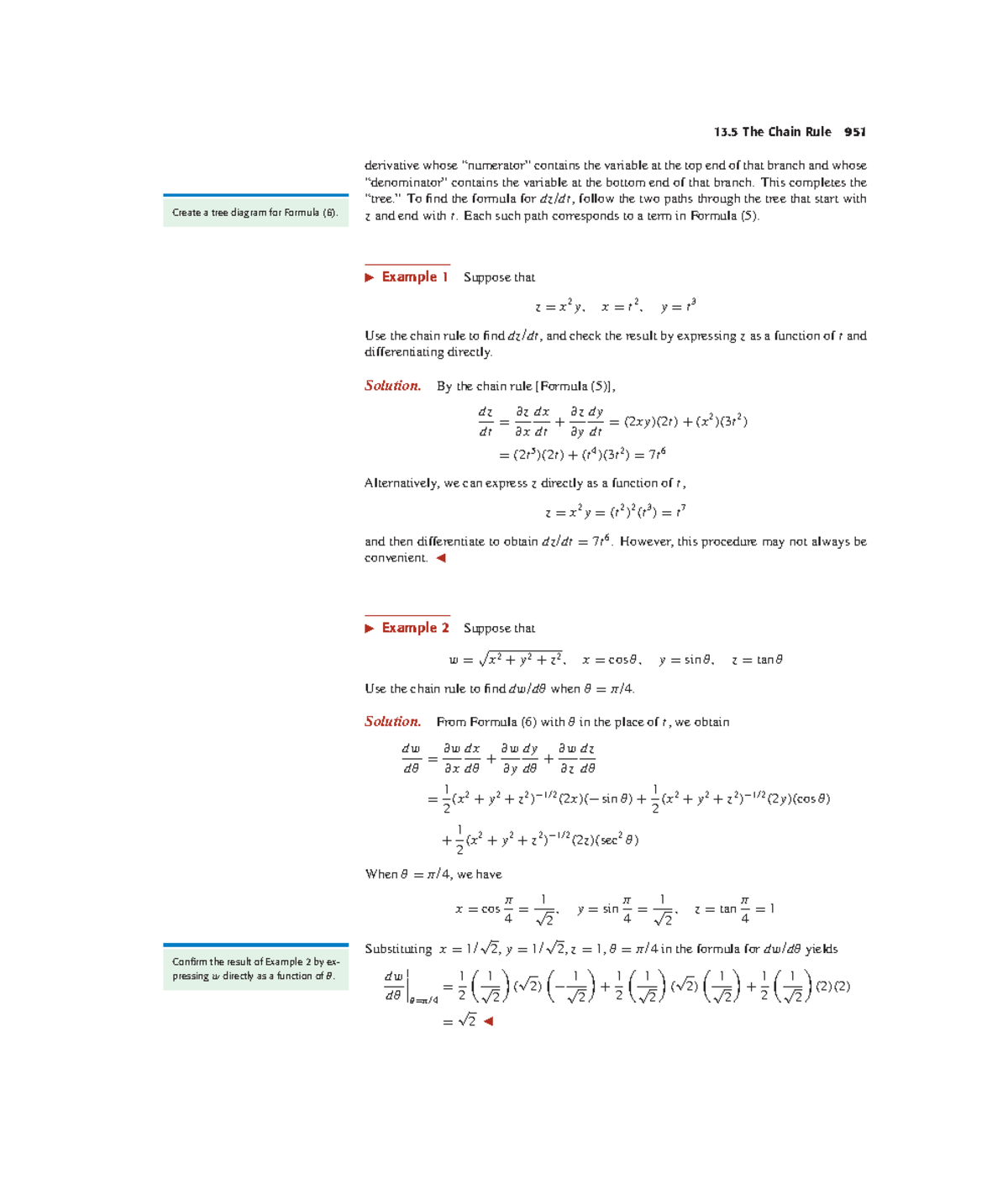 Calculus (C13) Chain Rule and Tree Diagram Examples - Studocu