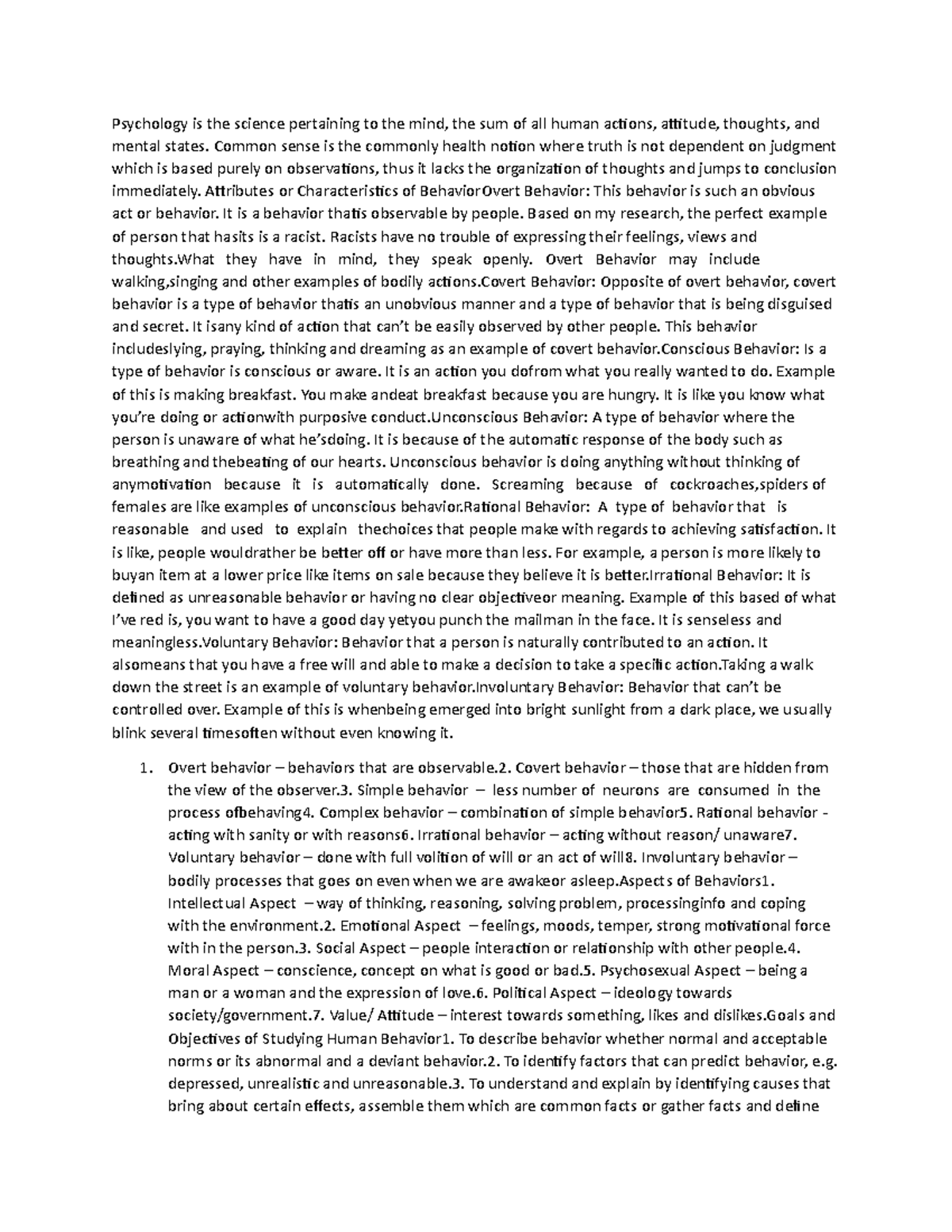 Human behavior 2 - MODULE / REVIEWER - Psychology is the science ...