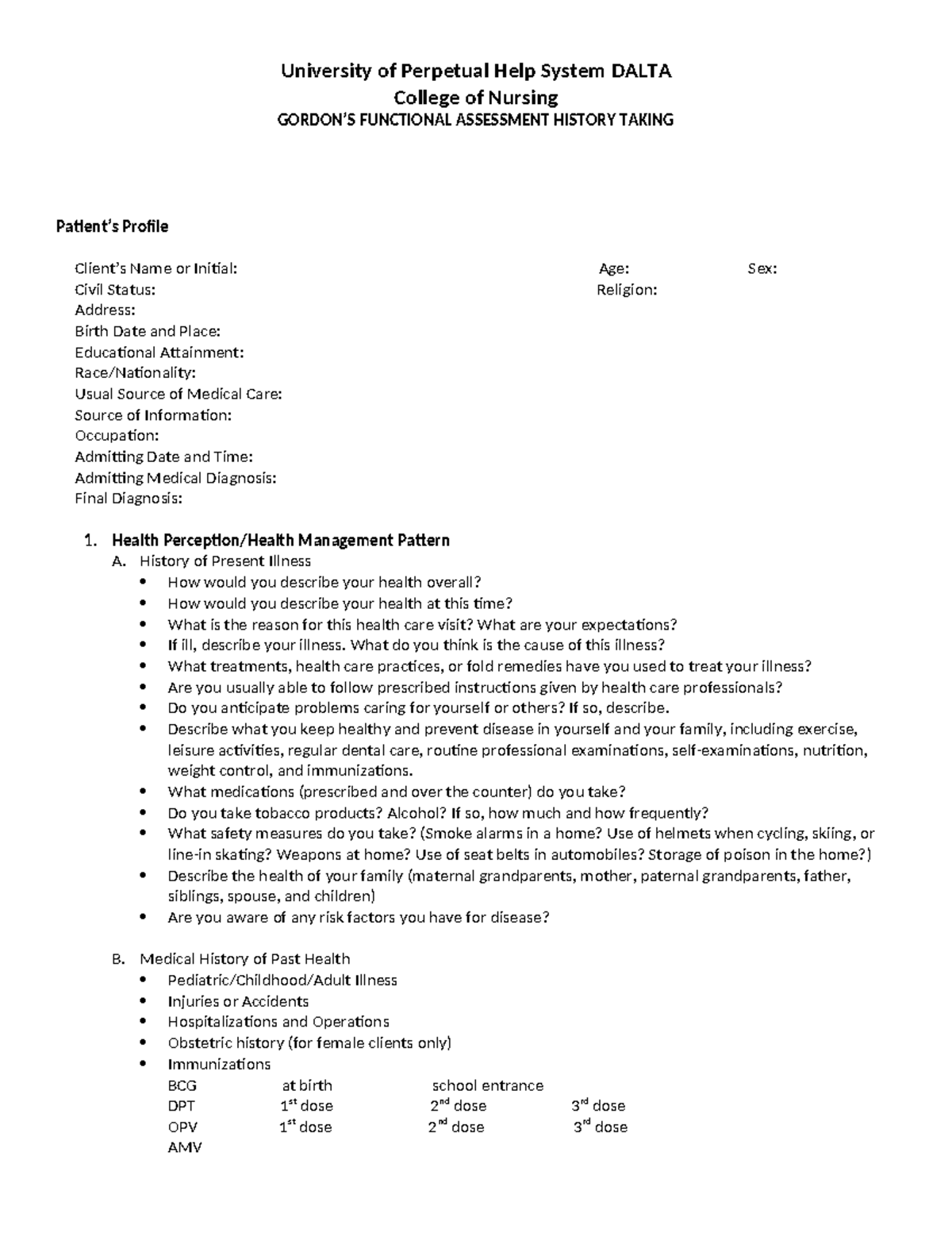 Gordons- Functional- Assessment- History-FORM - University of Perpetual ...