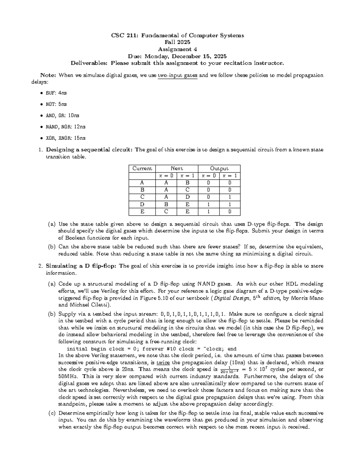 CSC 211: Fundamentals of Computer Systems - Assignment 04 - Studocu