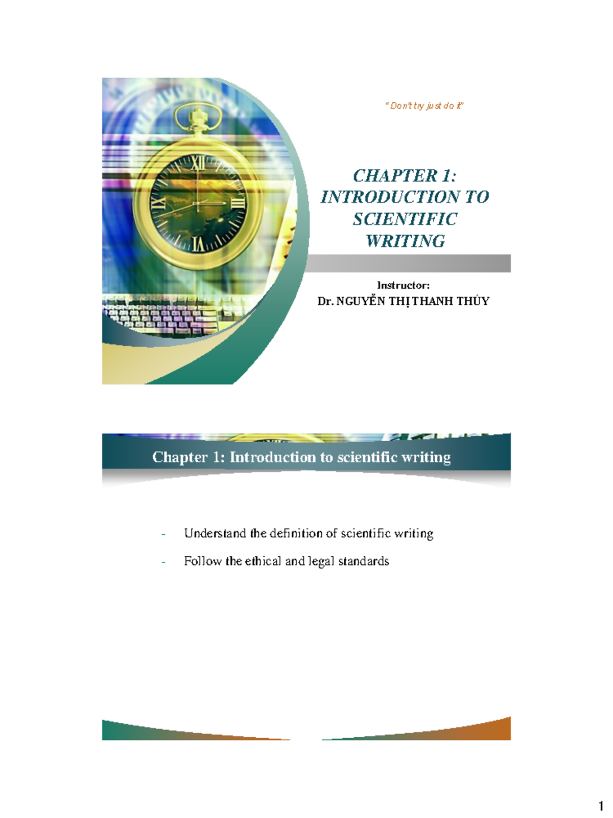 CHAPTER 1: INTRODUCTION TO SCIENTIFIC WRITING (Lesson 1) - Studocu