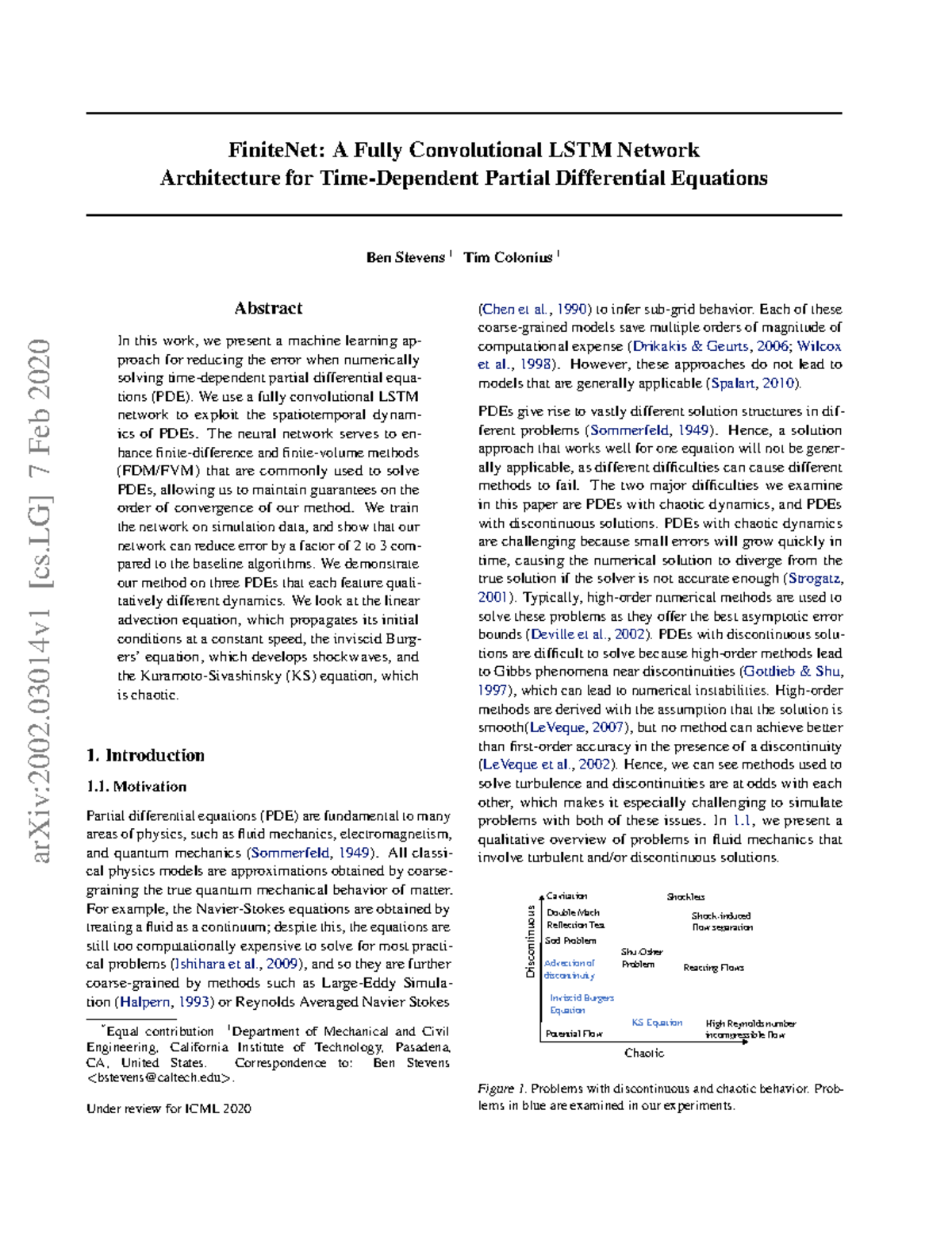 FiniteNet: Fully Convolutional LSTM for PDE Solutions (ICML 2020) - Studocu