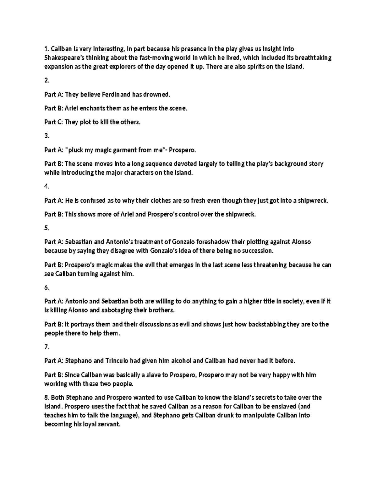 Act 2 - Build Insight p - Answers & Analysis on Character Dynamics ...