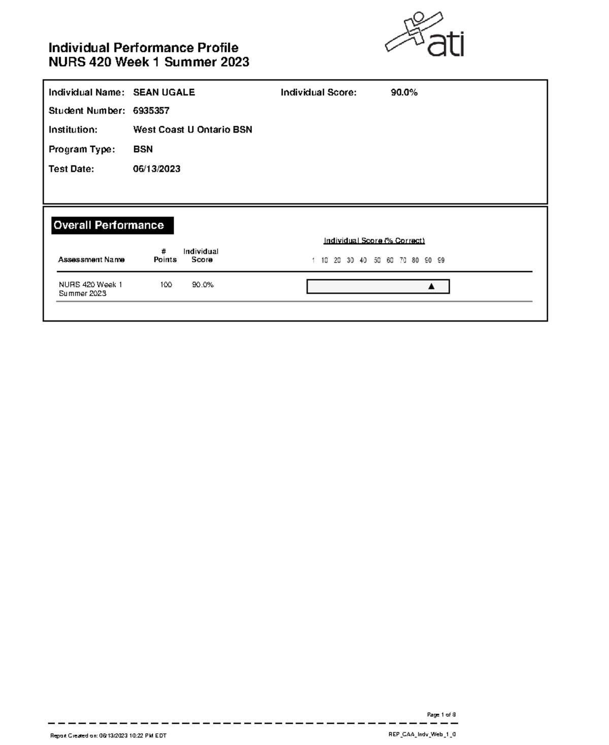 NURS 420 Week 1 Summer 2023 - Report - NURS 420 Week 1 Summer 2023 ...