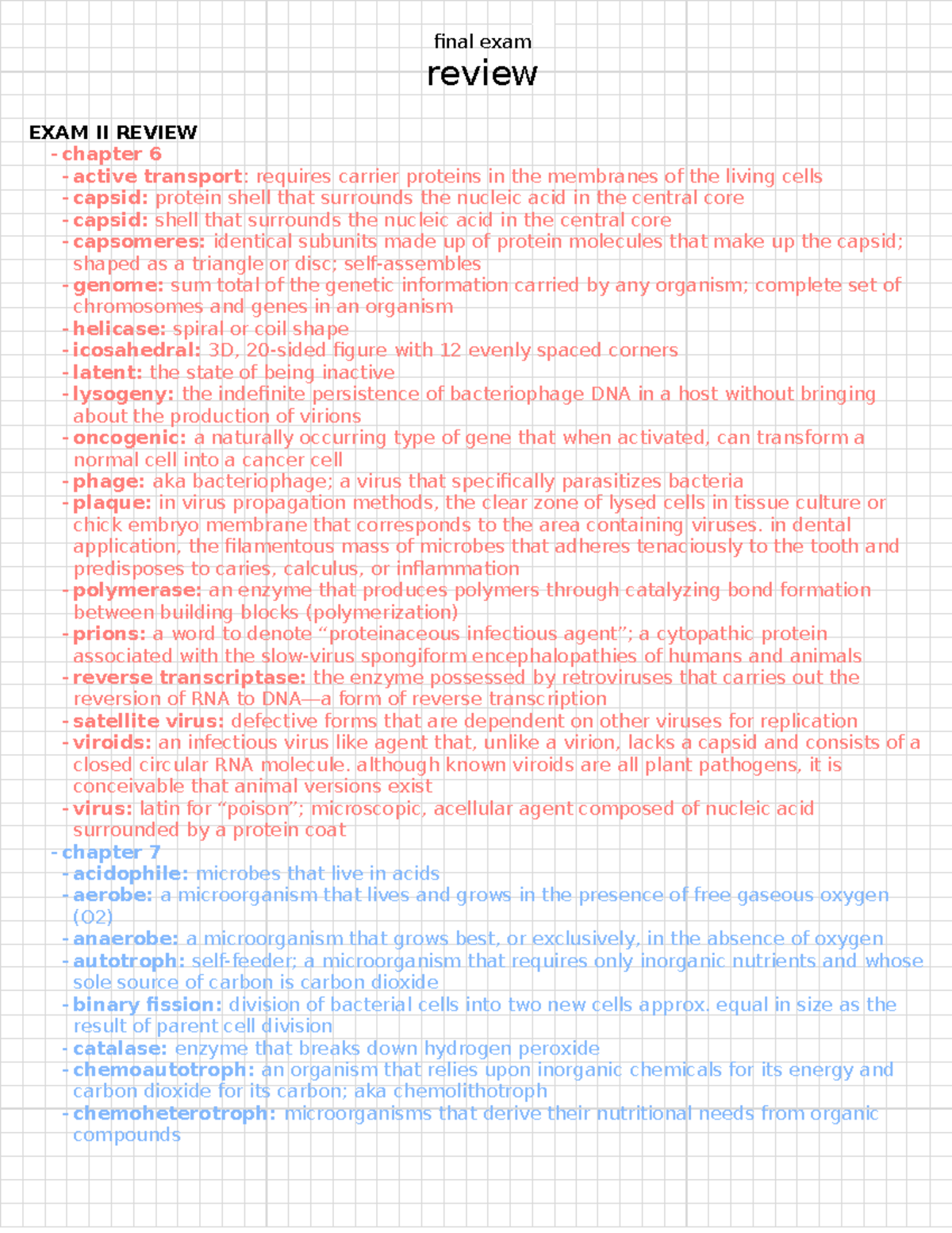 Final Exam Review: Key Concepts in Active Transport and Microbial Control - Studocu