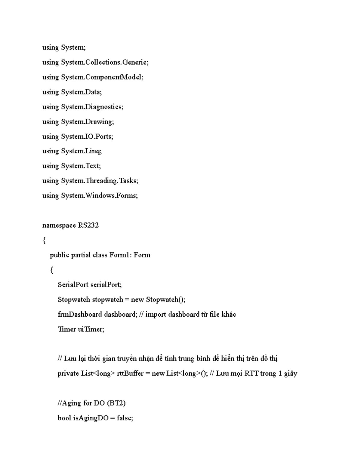 Using System: Serial Port Communication and Data Processing (BT2, BT3 ...