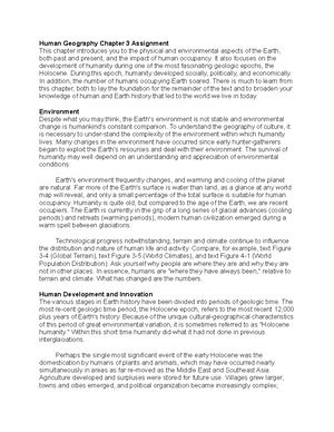 Human Geography Chapter 2 Assignment - Human Geography Chapter 2 ...