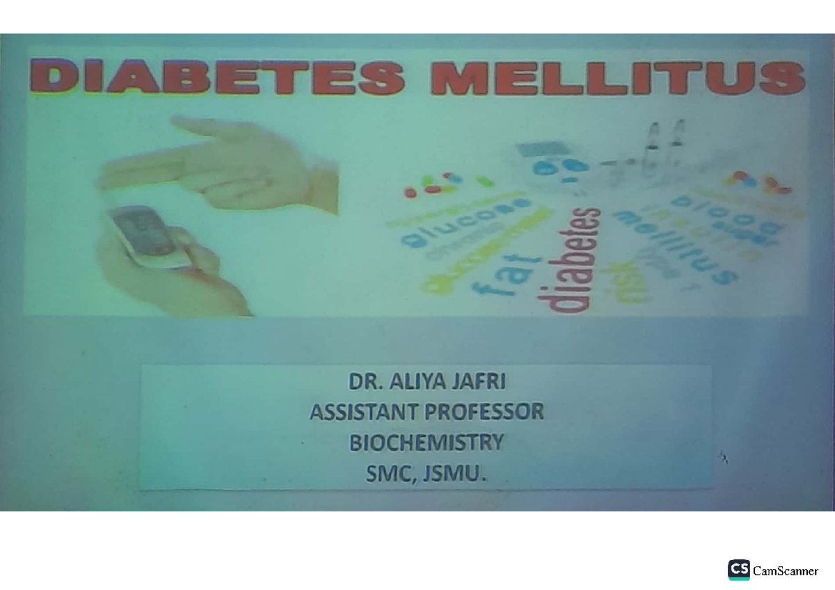 CS - Diabetes Mellitus Overview and Patient Case Studies - Studocu