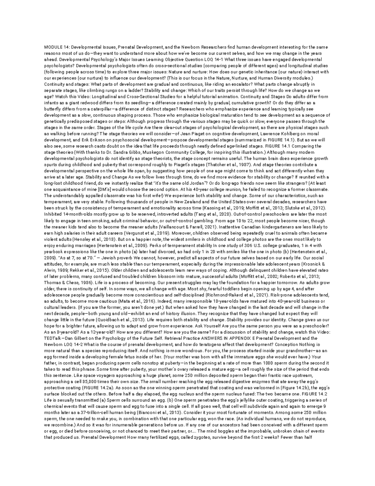 Module 14: Developmental Psychology - Prenatal Development & Newborns ...