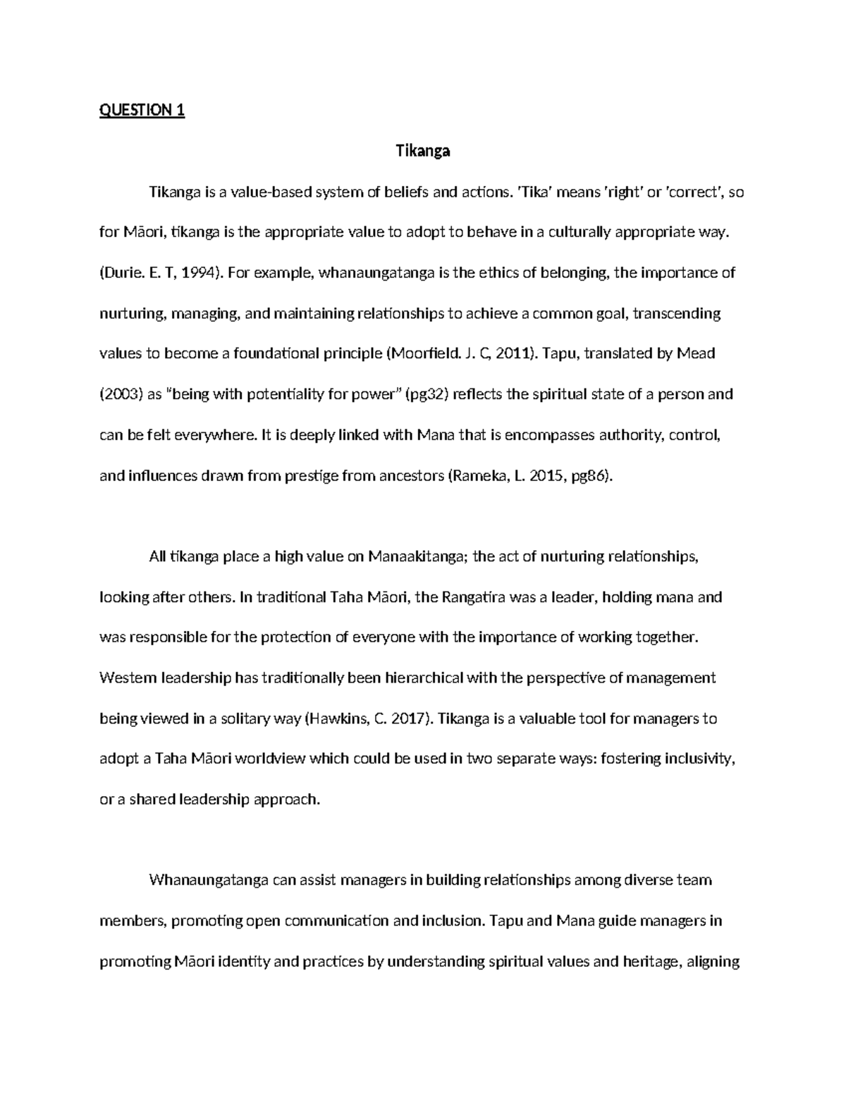 MGMT101 Assignment 2: Tikanga, HRM, and Crisis Management Insights - Studocu