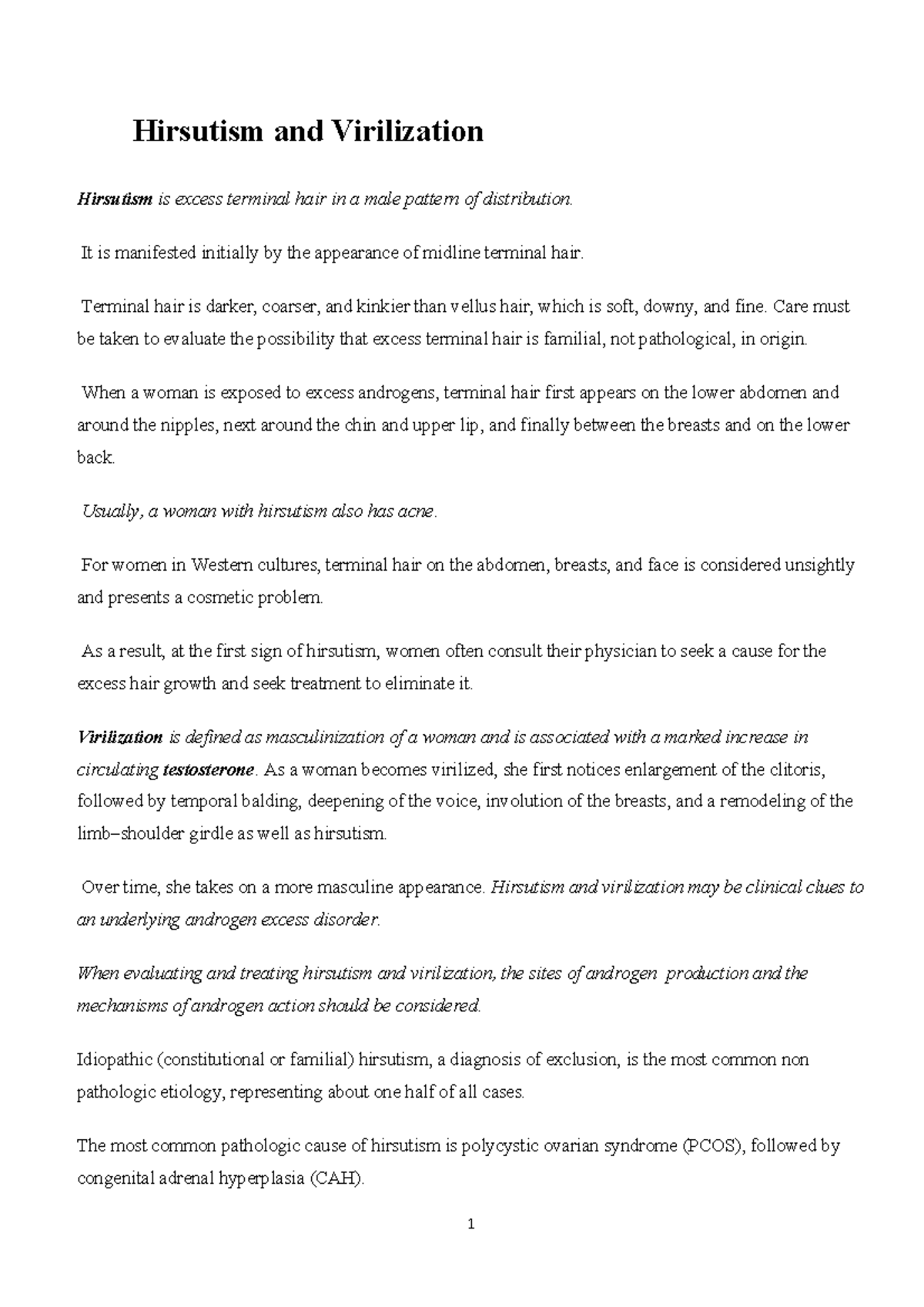 Hirsutism and Virilization: Understanding Androgen Excess Disorders ...
