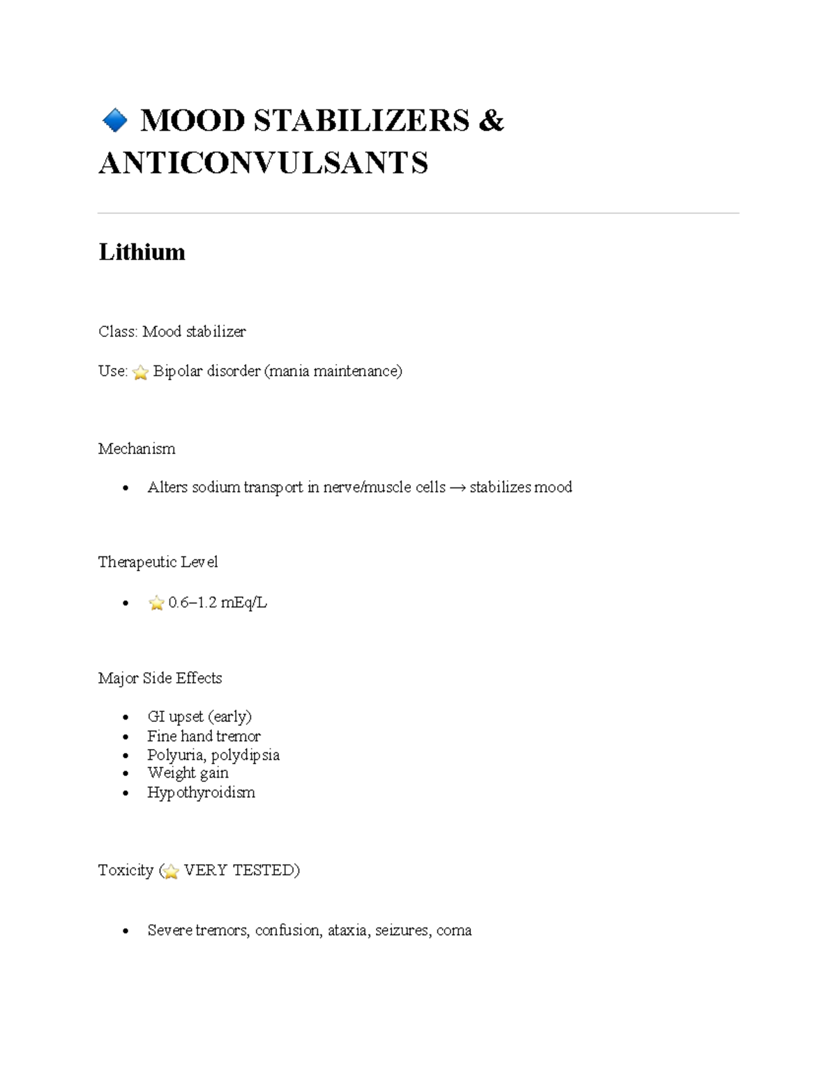 Drugs Overview: Mood Stabilizers & Anticonvulsants for Bipolar Disorder ...