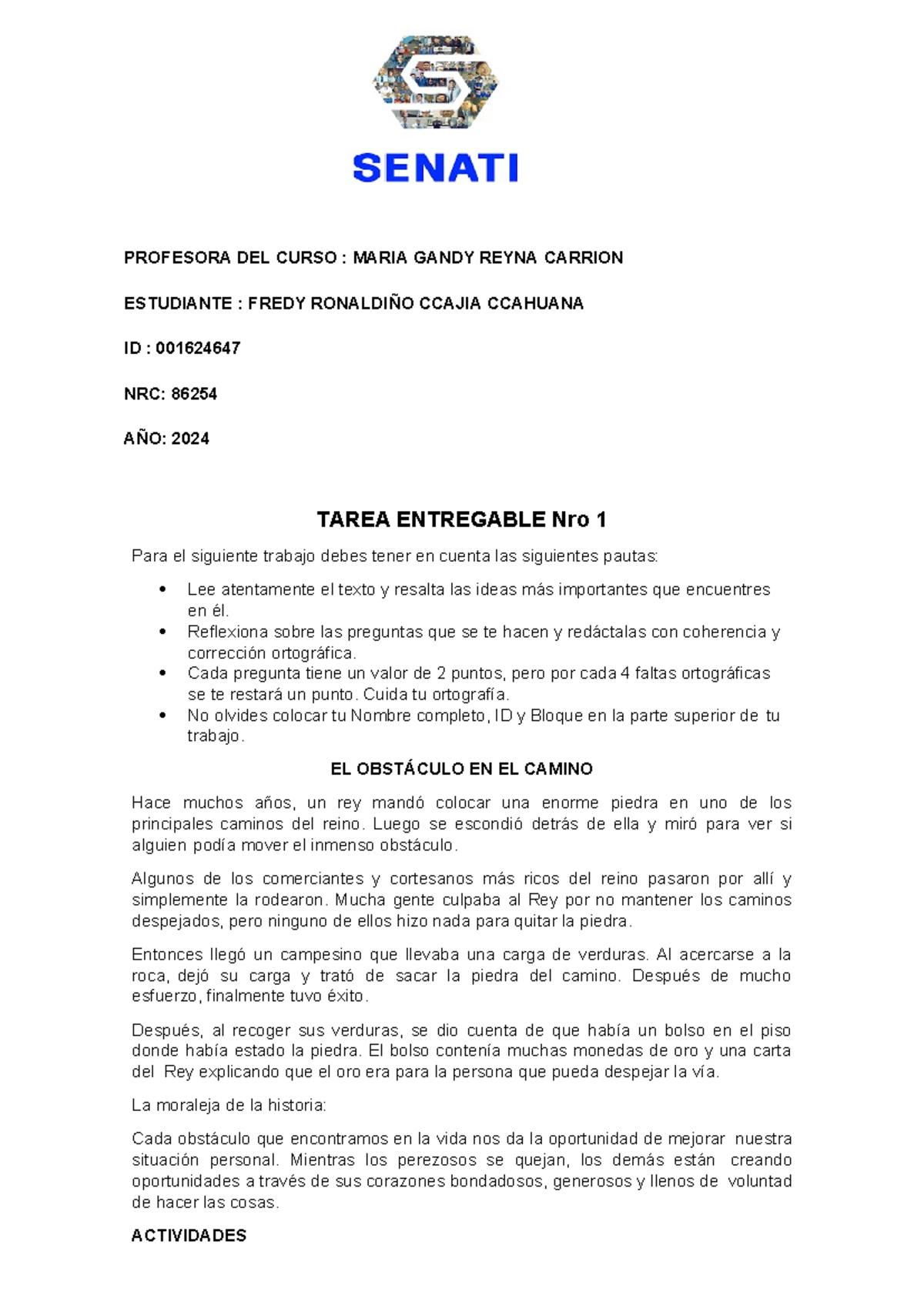 Entregable N° 2 de Fredy Ronaldiño Ccajia Ccahuana - PROFESORA DEL ...