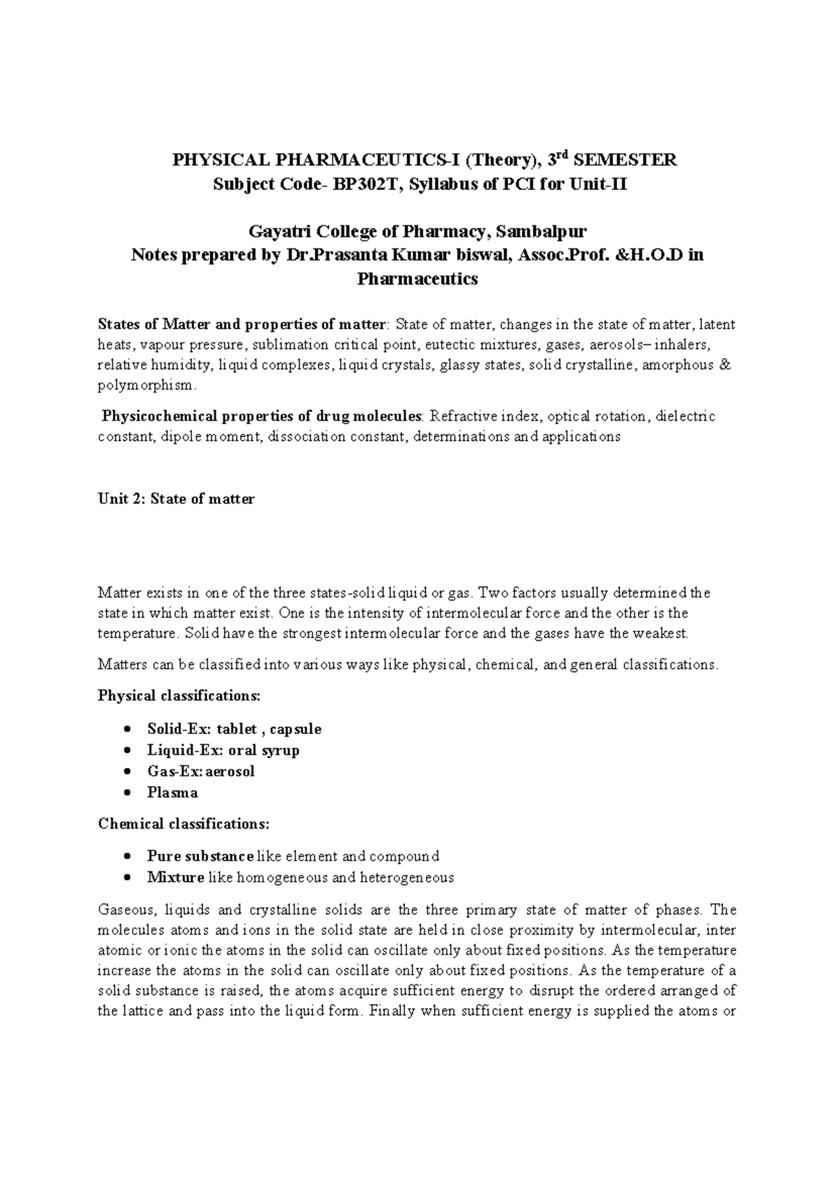 APH 2 2nd sem - B.pharmacy hap notes - BP 201T. HUMAN ANATOMY AND ...