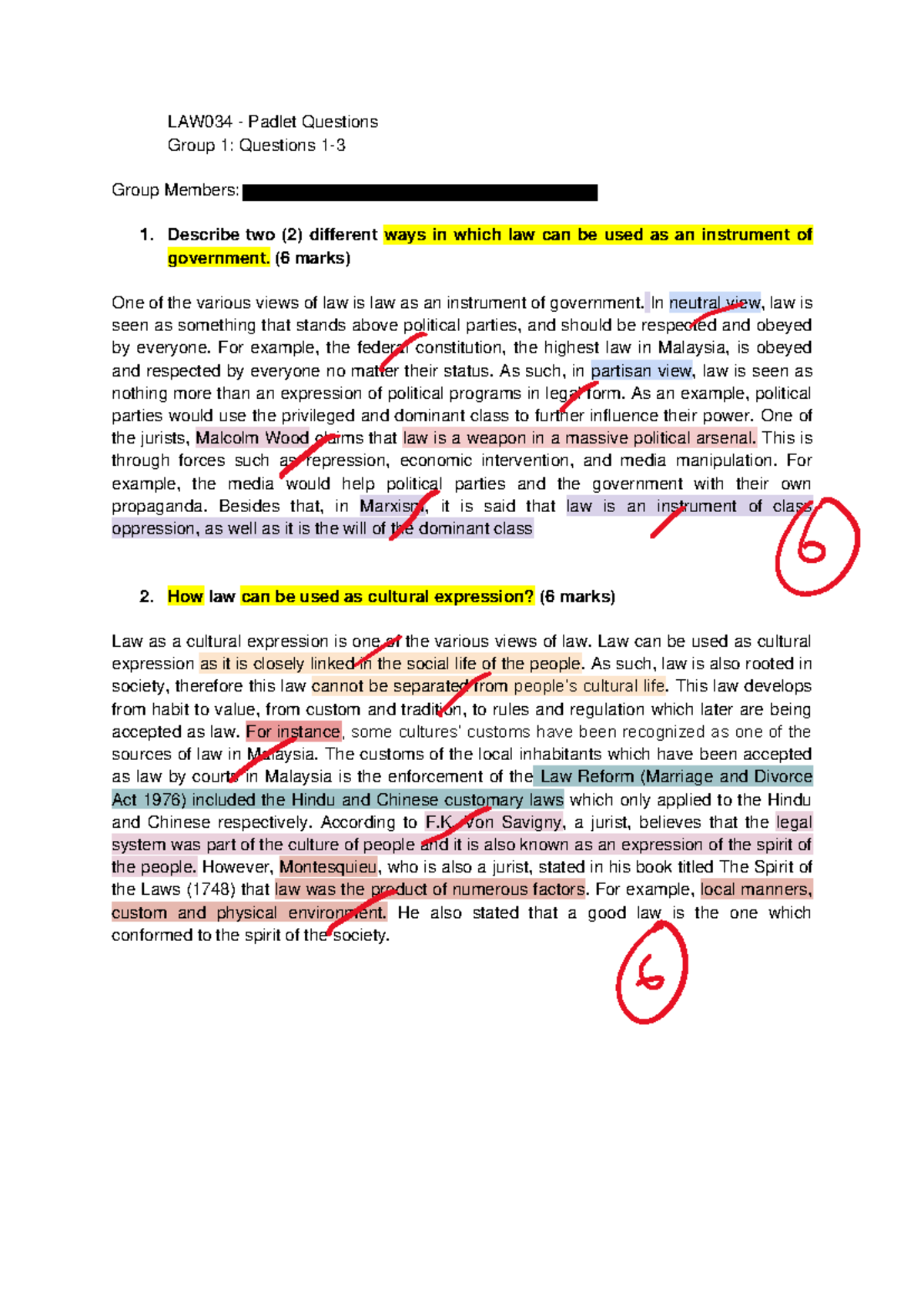 K14 TUTO 1 LAW 034 Exercise Redacted.pdf - LAW034 - Padlet Questions ...