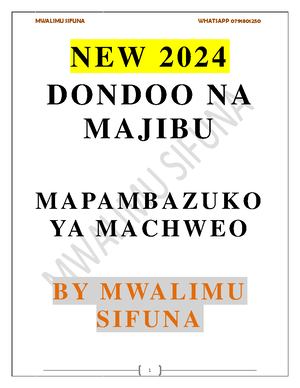 Utafiti Kuhusu Hadithi Fupi ya Kisasa-AKS 815 - SUALA CHANGANUZI KATIKA ...