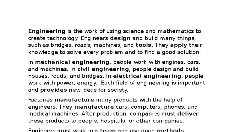 Engineering Fundamentals: Science & Math in Technology - Studocu